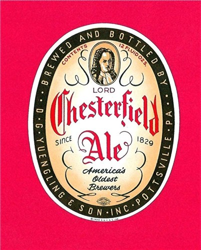 Lord Chesterfield Ale Beer Bottle Label Yuengling Pa | eBay