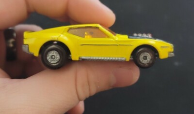 Matchbox Superfast #44 Boss Mustang Yellow Amber Glass Lesney England ...