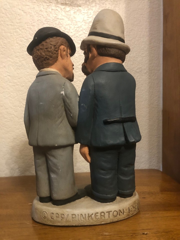Vintage CPP Pinkerton Partners Cop Detective Chalkware Statue Figure ...