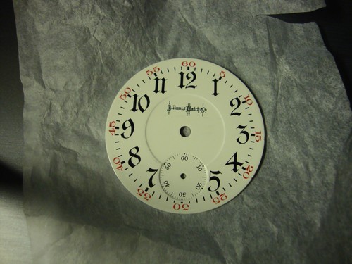 18s Illinois pocket watch dial Bunn dial d. sunk open face movement ...