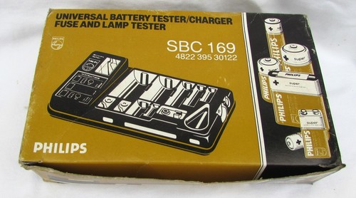 RARE PHILIPS UNIVERSAL BATTERY TESTER/ CHARGER SBC 169 | eBay