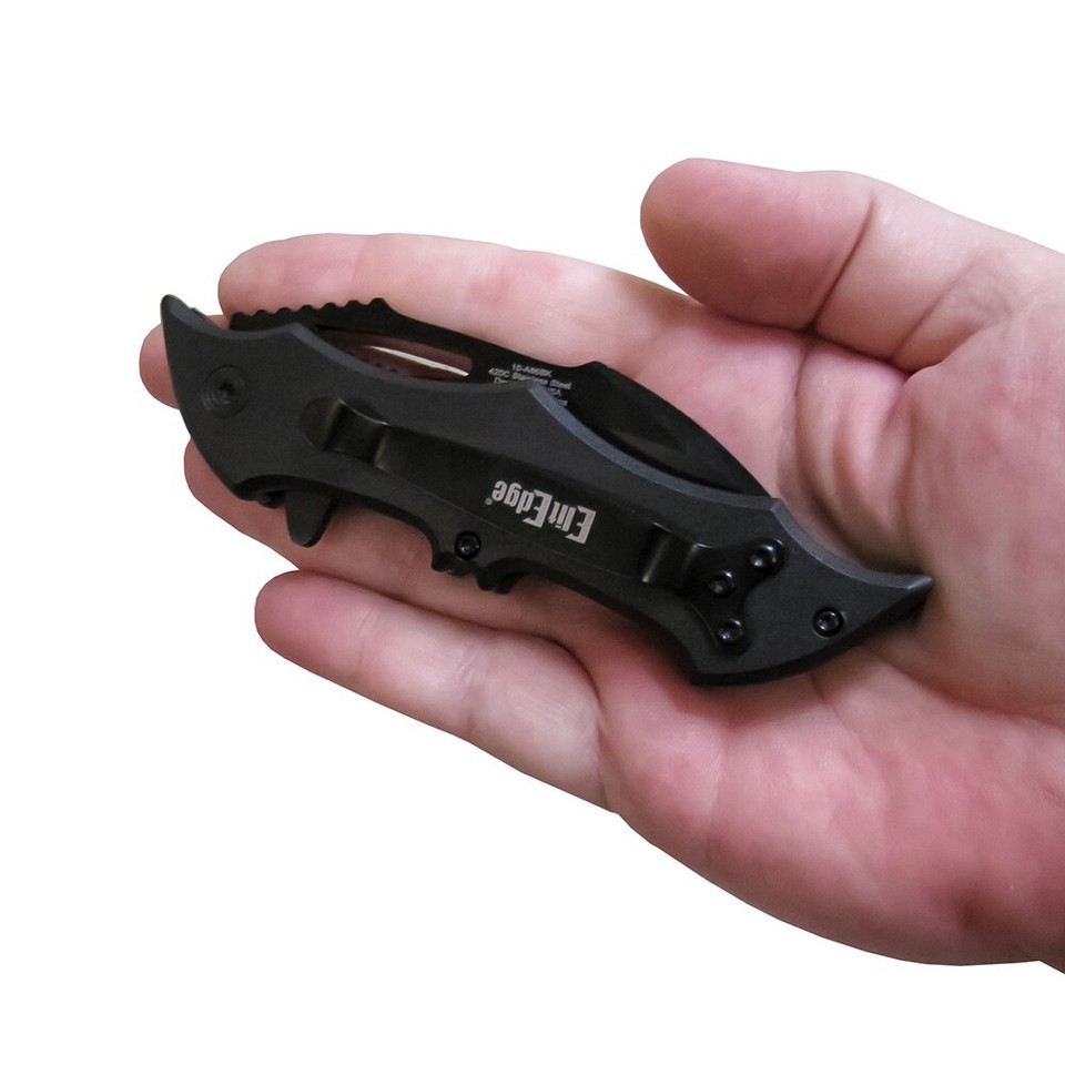 ElitEdge DARK Knight BAT Spring Assisted Folding Pocket KNIFE ...