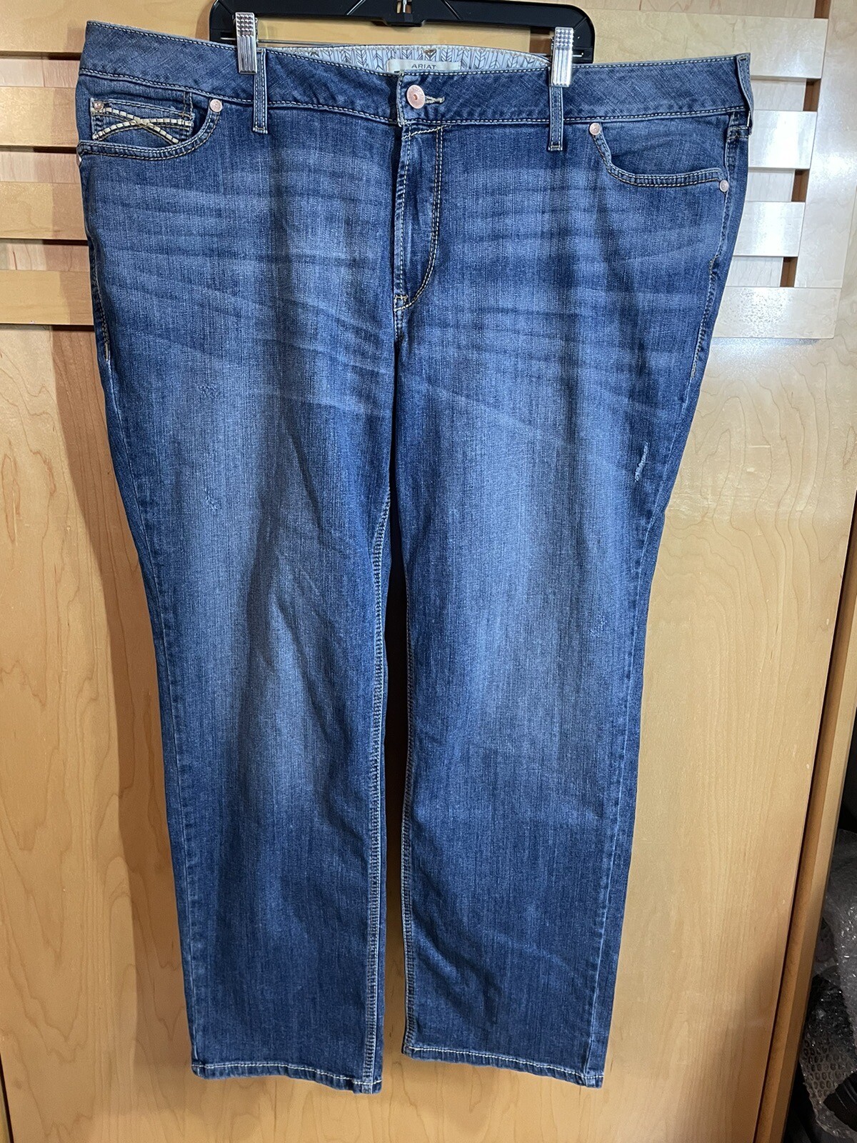 Ariat REAL Denim Jeans Mid Rise Arrow Fit Elissa Straight Sz 26WR ...