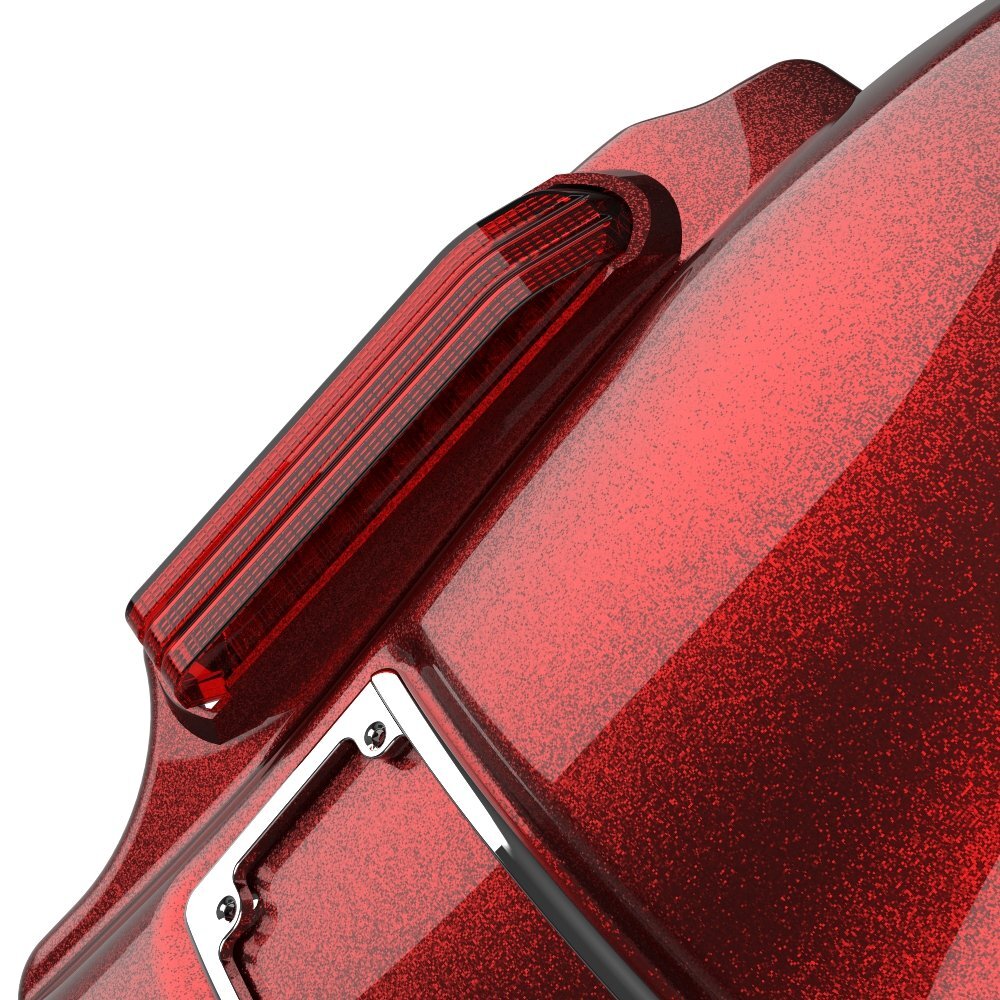 Hard Candy Hot Rod Red Flake Dominator Stretched Rear Fender Fits for ...