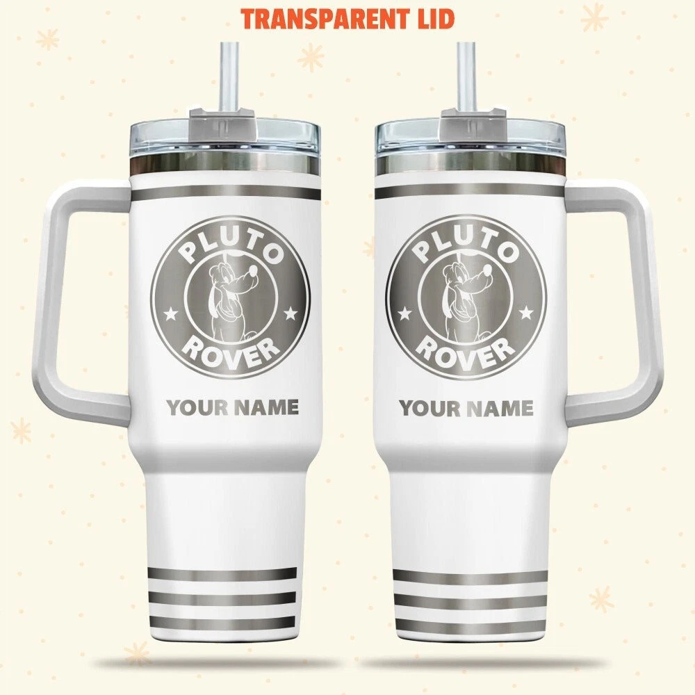 Custom Disney Pluto Coffee Logo Tumbler, Personalized 40oz Tumbler With Handle | ID 21024230 by ...
