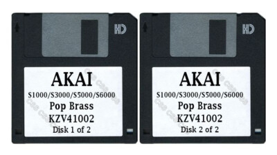 Akai S1000 / S5000 Set of Two Floppy Disks Pop Brass KZV41002 | eBay