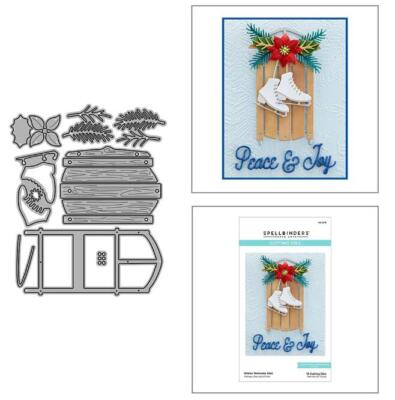 Christmas Sled Metal Cutting Dies Scrapbook Album photo Paper Card ...