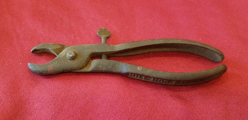 VINTAGE DECKER'S DECKERS HILL RINGER HOG RING PLIERS FARM BARN TOOL ...