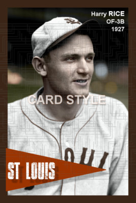 Harry Rice - 1927 St. Louis Browns - choose a style - colorized print ...