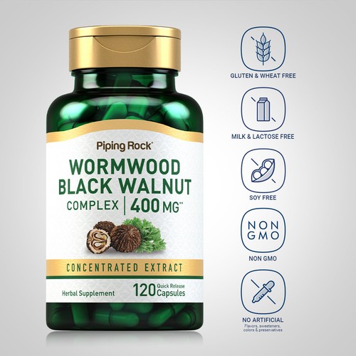 Black Wormwood Walnut Complex | 400mg | 120 Capsules | Non-GMO | by ...