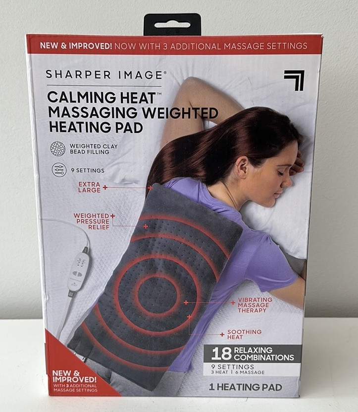 Massaging weighted, Calming Pad With 3 Heat Set &Vibration Sharper Image 4lb | eBay