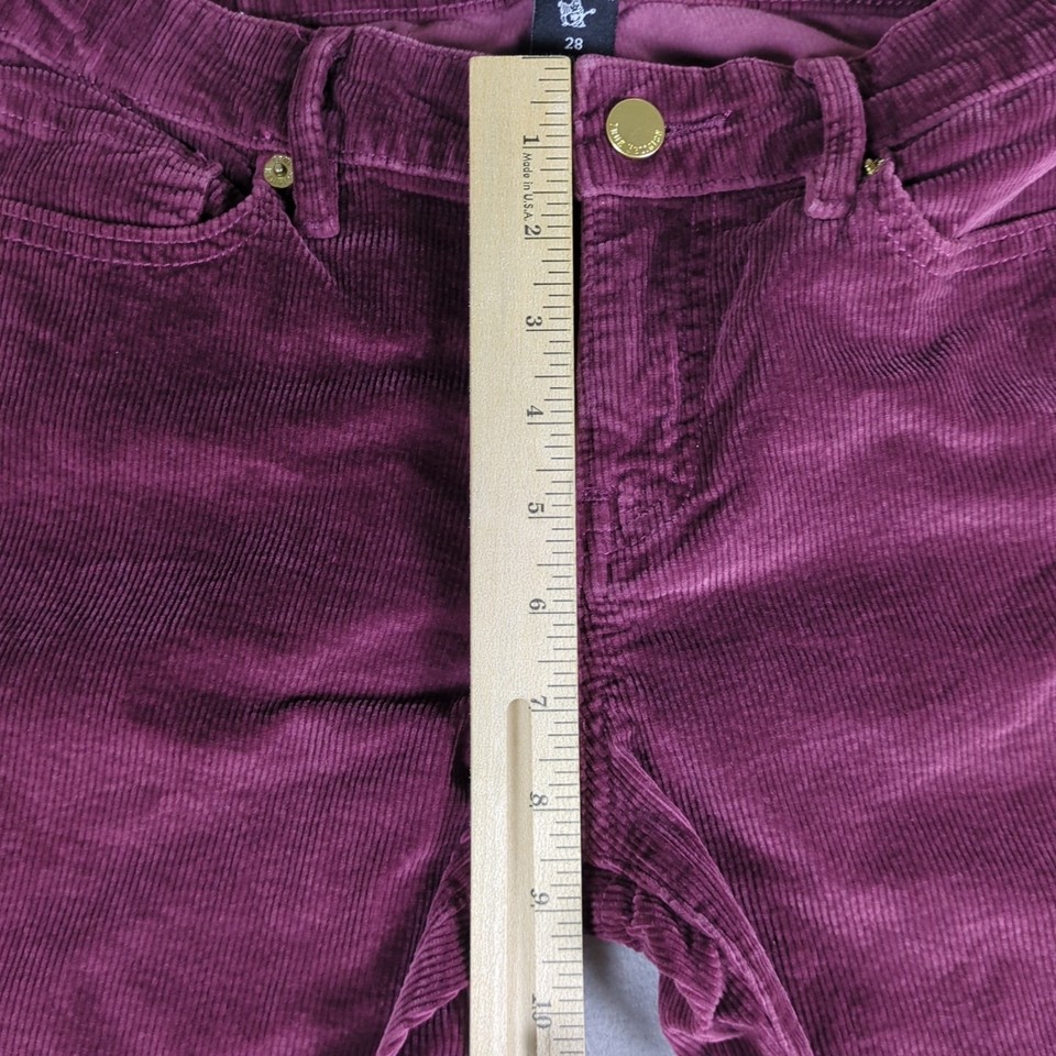 True Religion Corduroy Jeans Women 28 Burgundy Red Maroon Straight Fit ...