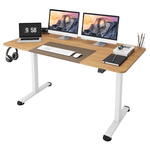 55 x 28 Inch Large Electric Standing Desk, Height Adjustable Sit to ...