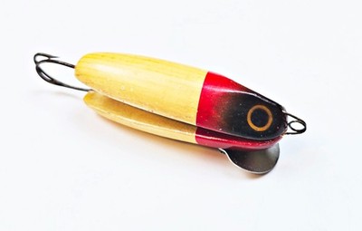 Johnson Weedo Springloaded Lure WI 1940s White Red Head | eBay