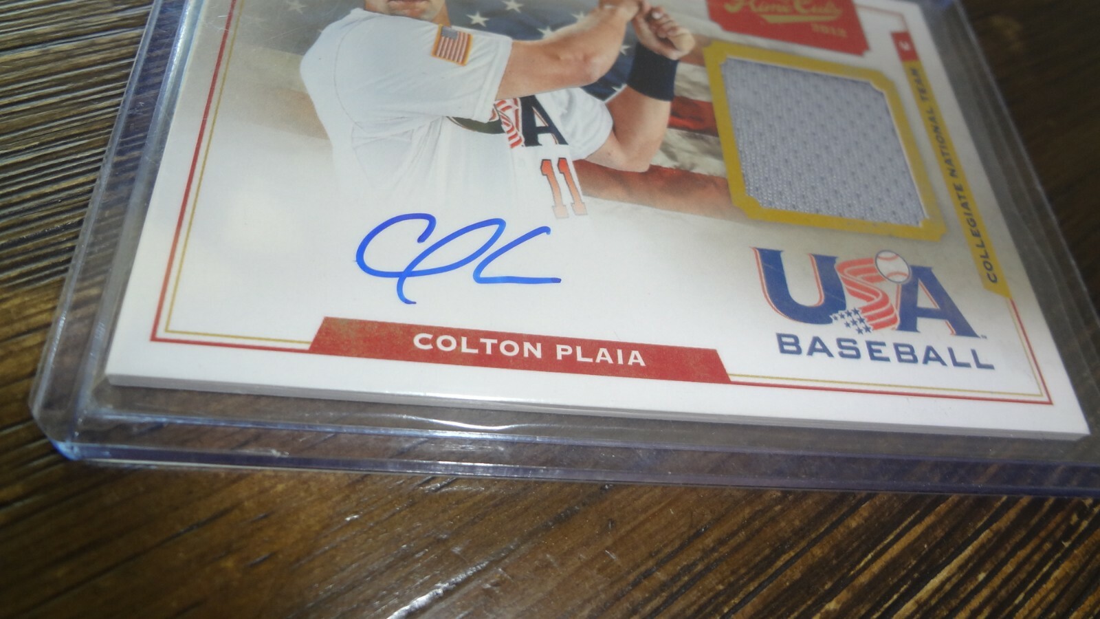 2012 PLAYOFF PRIME CUTS #2/199 COLTON PLAIA G.U./ AUTOGRAPHED BASEBALL ...