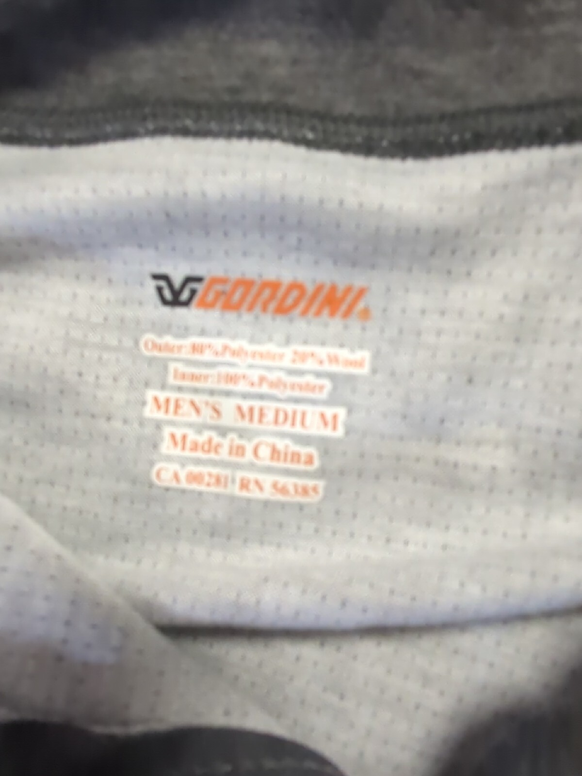 Gordini Quarter Zip Jacket Gray Base Layer Merino Wool 1/4 LavaWool M ...