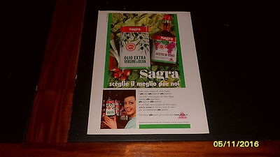 Advertising Italian Pubblicità Werbung: SAGRA ( OLIO e ACETO ) **1966 ...
