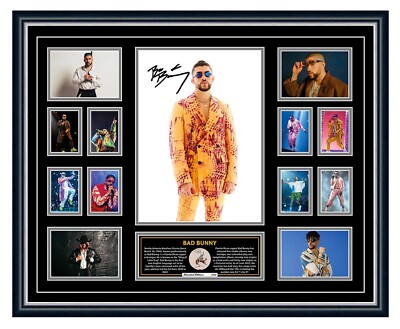 BAD BUNNY RAPPER SINGER FRAMED MUSIC MEMORABILIA | eBay Australia