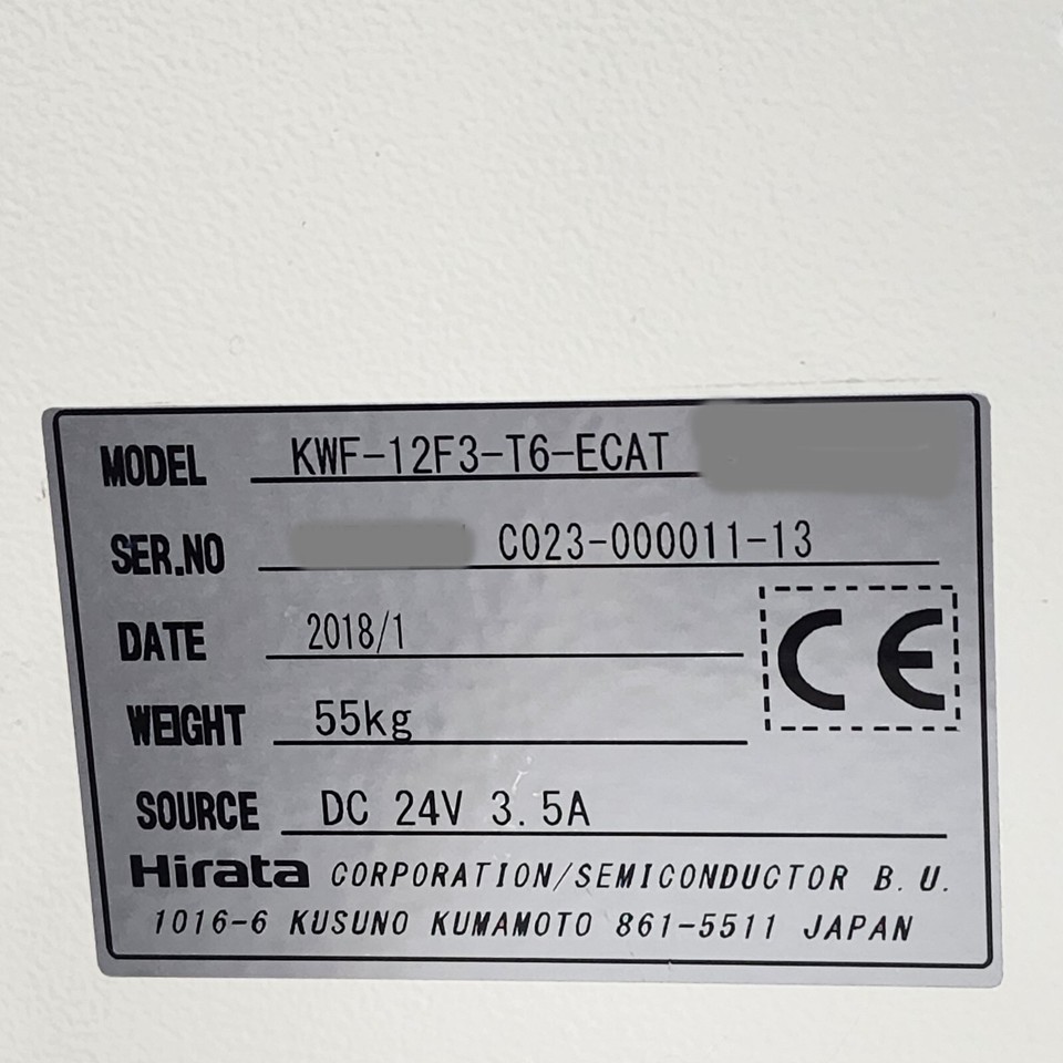 HIRATA KWF-12F3-T6-ECAT LOAD PORT AS'IS' NO RETURN,FREE SHIP | eBay