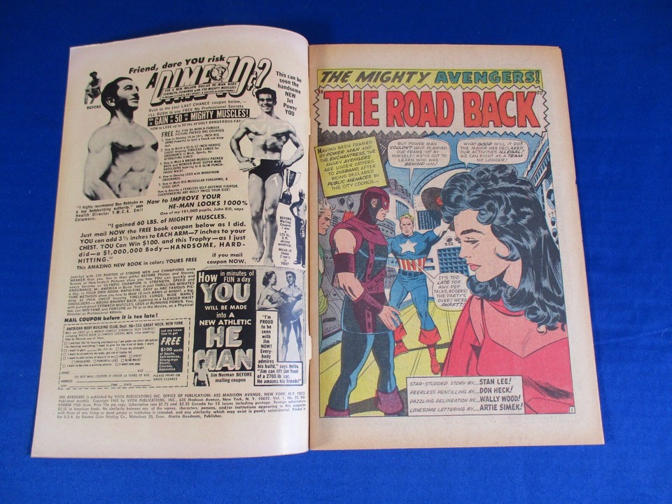 Avengers # 22 Marvel Comics Sliver Age Jack Kirby Art 2nd App of Power ...