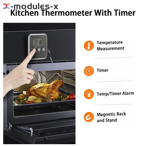 Probe Meat Food Temperature Meter Thermometer Kitchen Cooking BBQ Grill ...