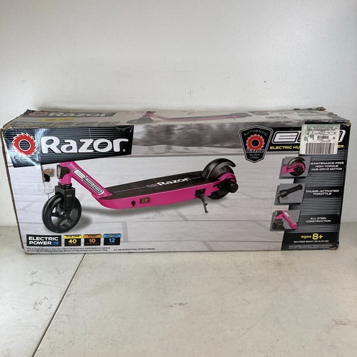 Razor Black E90 Electric Scooter Kids Age 8+ Power Core High-Torque Hub ...