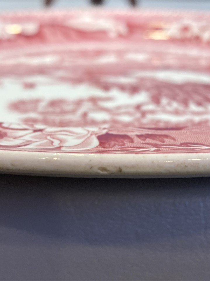 HTF Wedgwood Fallow Deer PINK & WHITE Dinner Plate 10" Etruria England ...