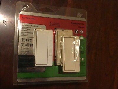 PASS & SEYMOUR DECORATOR PRESET SLIDE DIMMER LED Locator Light CFL/LED ...