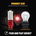 AUXBEAM 3157 4057 Red LED Rear Turn Signal Light Bulbs for Ford Escape ...