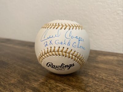 Cecil Cooper Signed Gold Glove Baseball | eBay