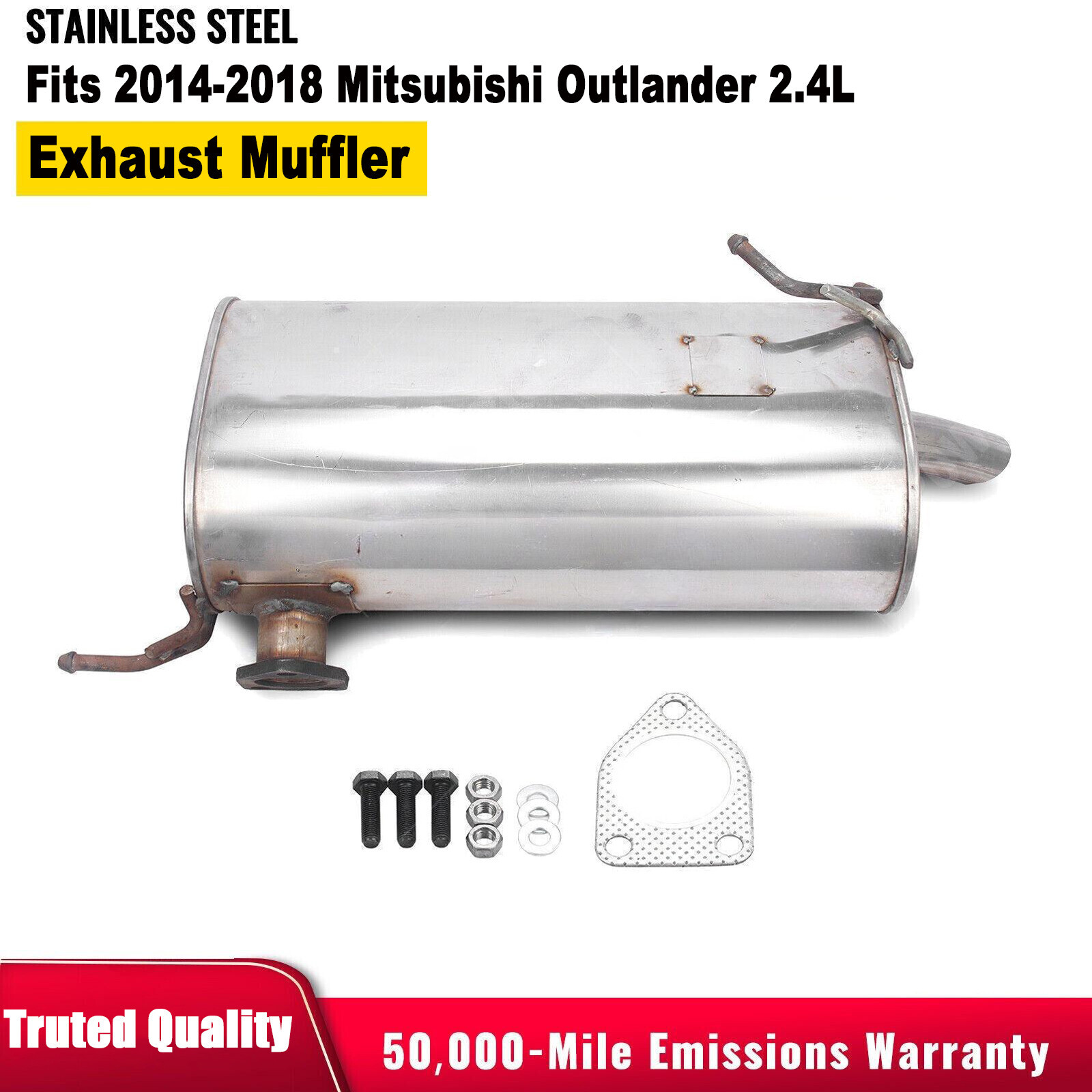 FITS 2014-2018 MITSUBISHI OUTLANDER 2.4L REAR MUFFLER ASSEMBLY ...