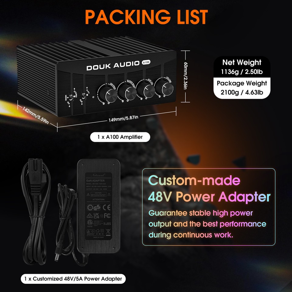 Douk Audio A100 HIFI Mono/Stereo Power Amplifier TPA3255 Digital Audio ...