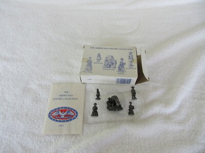 1995~The Americana Pewter Collection 5 Piece Set Solid Pewter Figurines ...