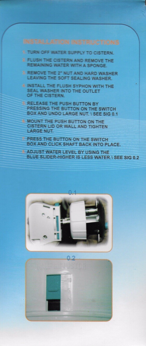 TOILET DUAL FLUSH VALVE SYPHON OVAL PUSH BUTTON | eBay UK