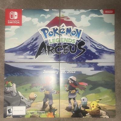 RARE Pokemon Legends Arceus GameStop Promo 4 Pc Advertisement Poster 48 ...