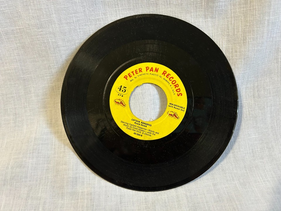 2 Captain Kangaroo 44 RPM Records Peter Pan 590 + 589 In Sleeves 1965 ...