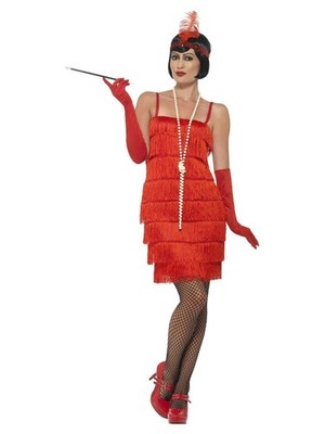 Smiffys Flapper Costume, Red (Size L) | eBay