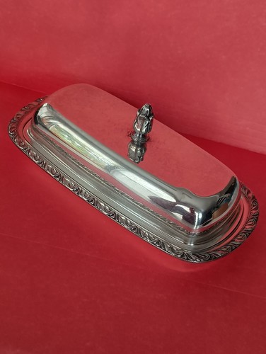 Oneida Silversmiths Silver Plate Butter Dish with lid Glass Insert | eBay