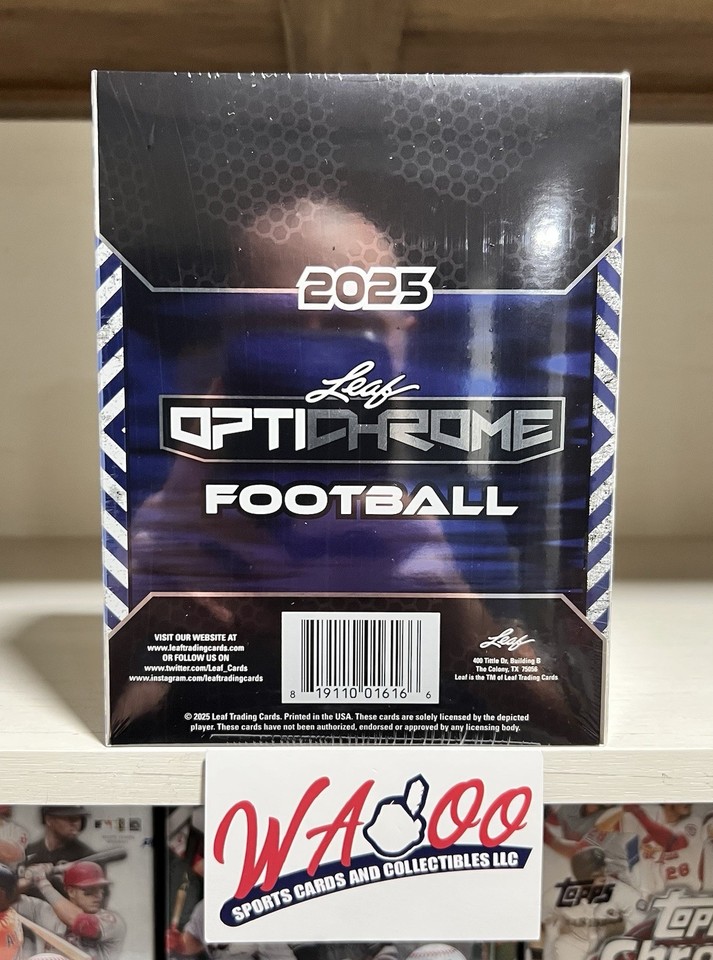 2025 Leaf Optichrome NFL Football Factory Sealed Hobby Trading Card Box ...