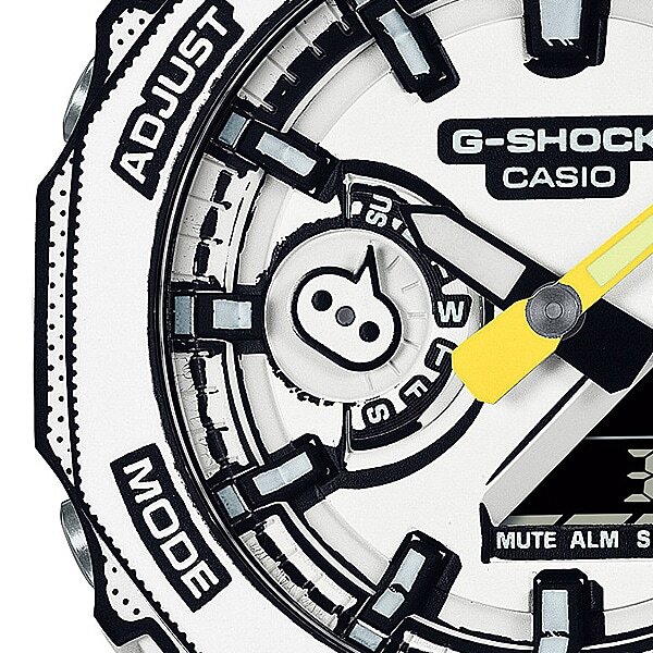 Casio G-SHOCK GA-2100MNG-7AJR MANGA THEME Men's Watch Octagon White ...