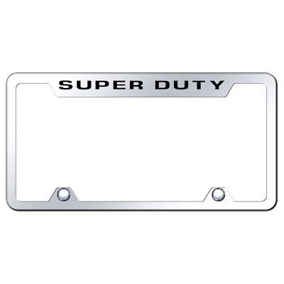 Ford Super Duty Logo Stainless Steel Truck Cut-Out License Plate Frame ...