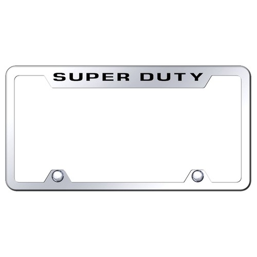 Ford Super Duty Logo Stainless Steel Truck Cut-Out License Plate Frame ...