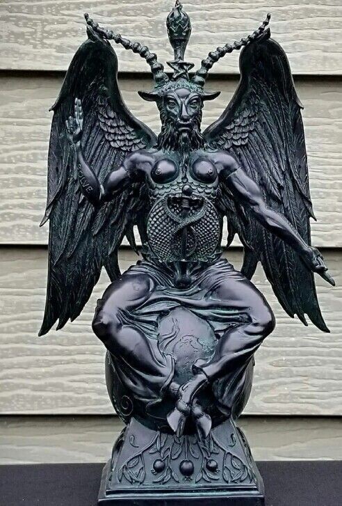 15"H Baphomet Sabbatic Goat Idol Occultic Statue Figurine Maxine Miller ...