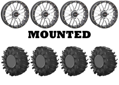 Kit 4 Interco Aqua Torque Tires 28x10-14 on System 3 ST-3 Machined ...