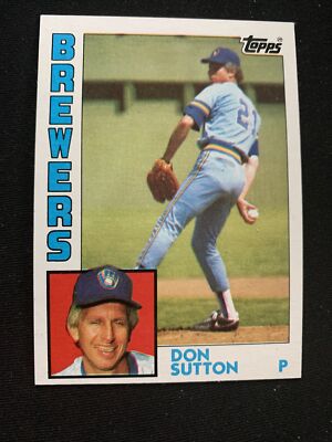 1984 Topps Baseball Card #35 Don Sutton Milwaukee Brewers HOF NMMt Free ...