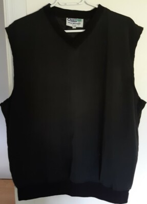 Men's Caddy Pro Black V-Neck Windproof Golf Vest Size Large, New | eBay