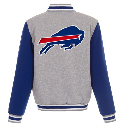 NFL Buffalo Bills Reversible Full Snap Fleece Jacket JHD Embroidered ...