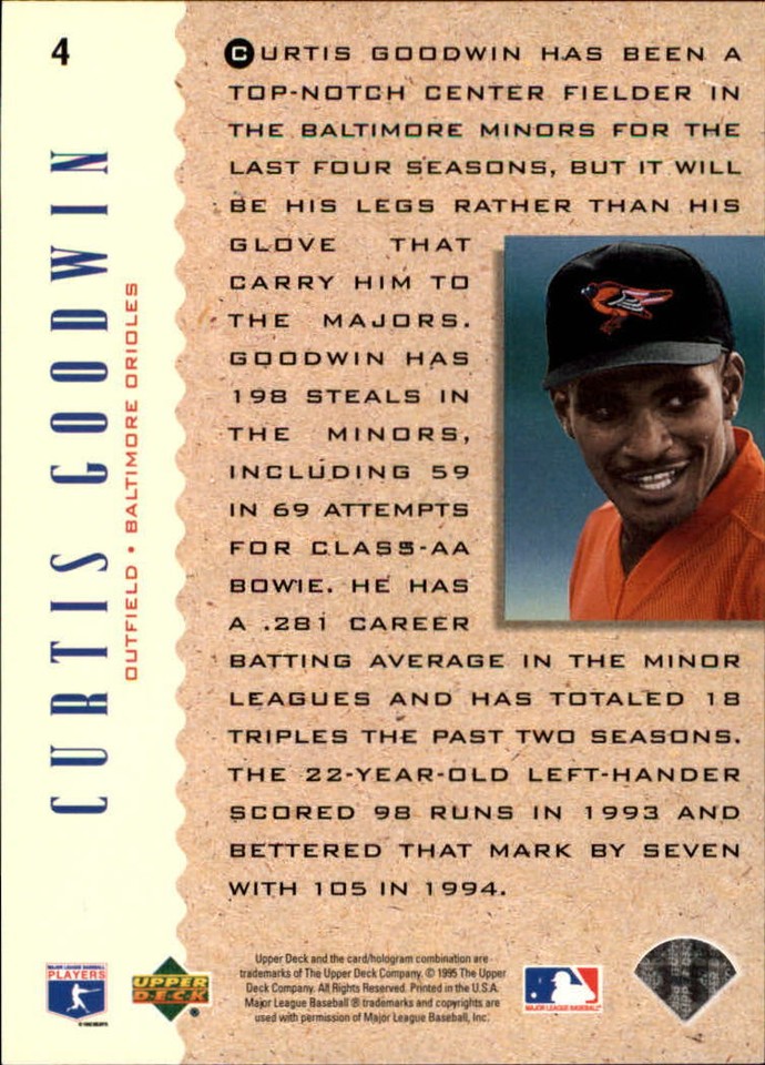 1995 Upper Deck #4 Curtis Goodwin | eBay