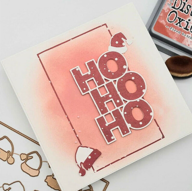 Christmas Hoho Letter Metal Cutting Stencil for Paper Card Scrapbooking ...
