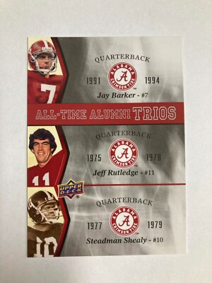 Jay Barker, Jeff Rutledge, S. Shealy 2012 UD Alabama football ATA trios ...